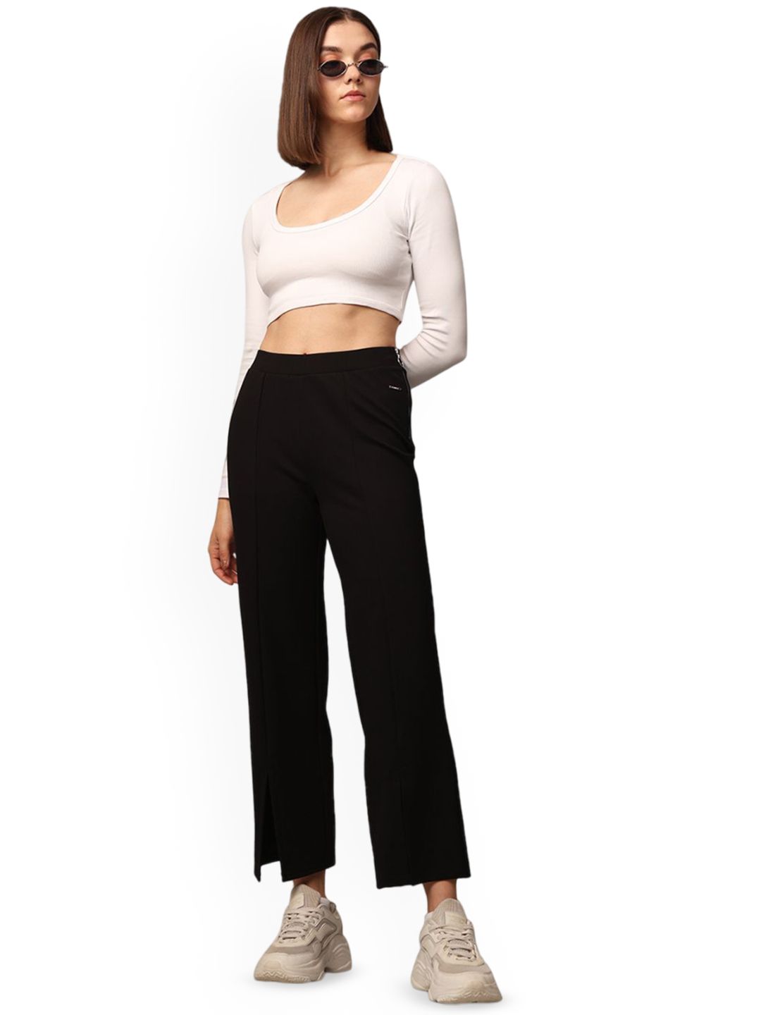 Buy ONLY Women Flared High Rise Trousers - Trousers for Women 31131311 ...
