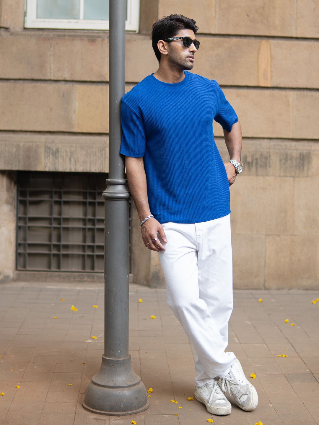 Buy Powerlook Men Drop Shoulder Sleeves T Shirt - Tshirts for Men ...