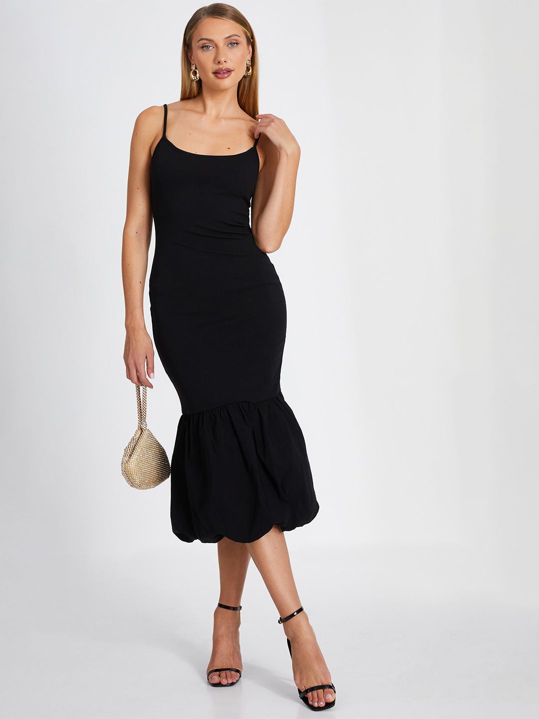 Buy QUIZ Women Shoulder Straps Bodycon Midi Dress - Dresses for Women ...