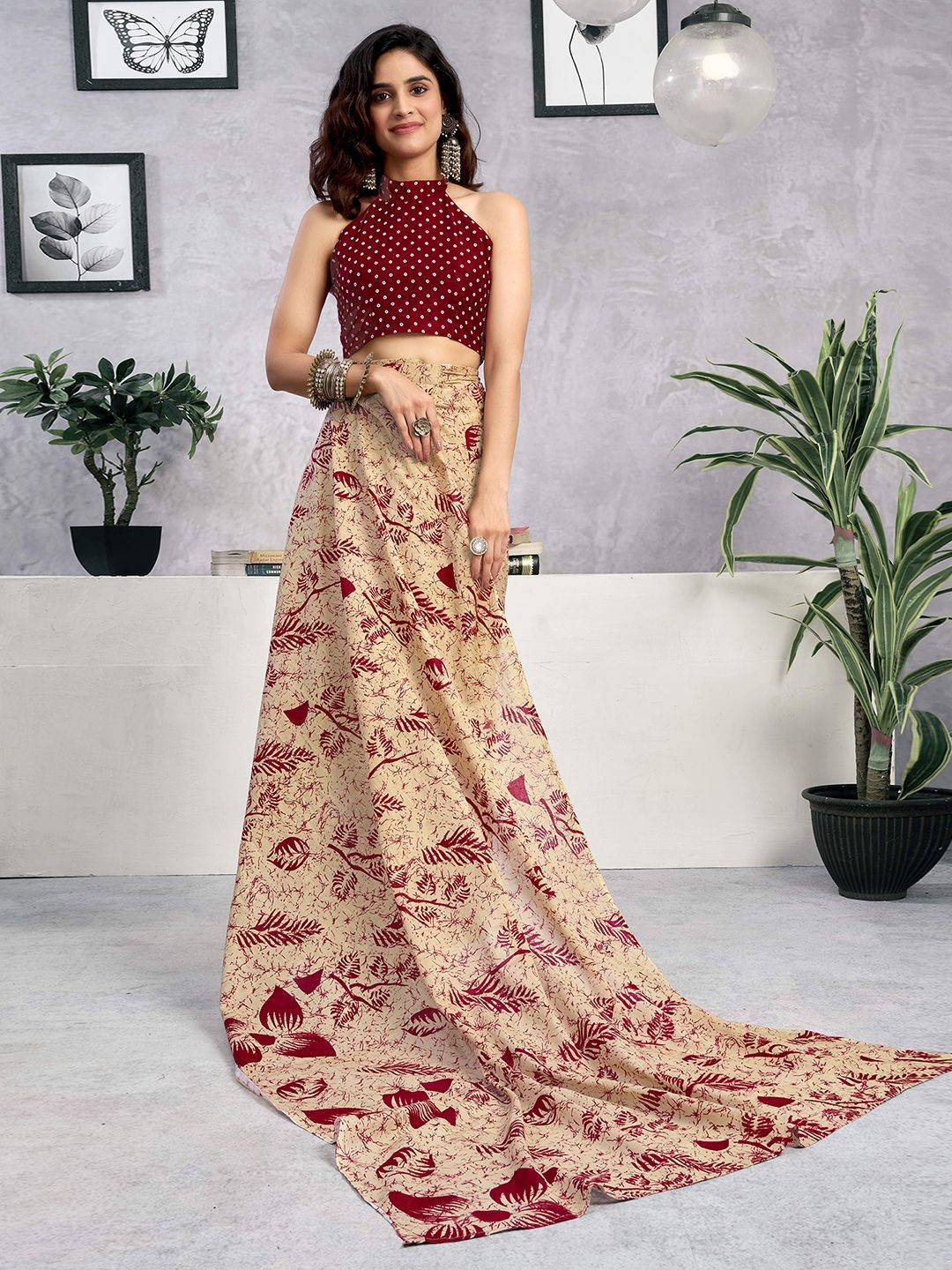 Buy Satrani Ethnic Motifs Pure Cotton Saree - Sarees for Women 33601844 ...