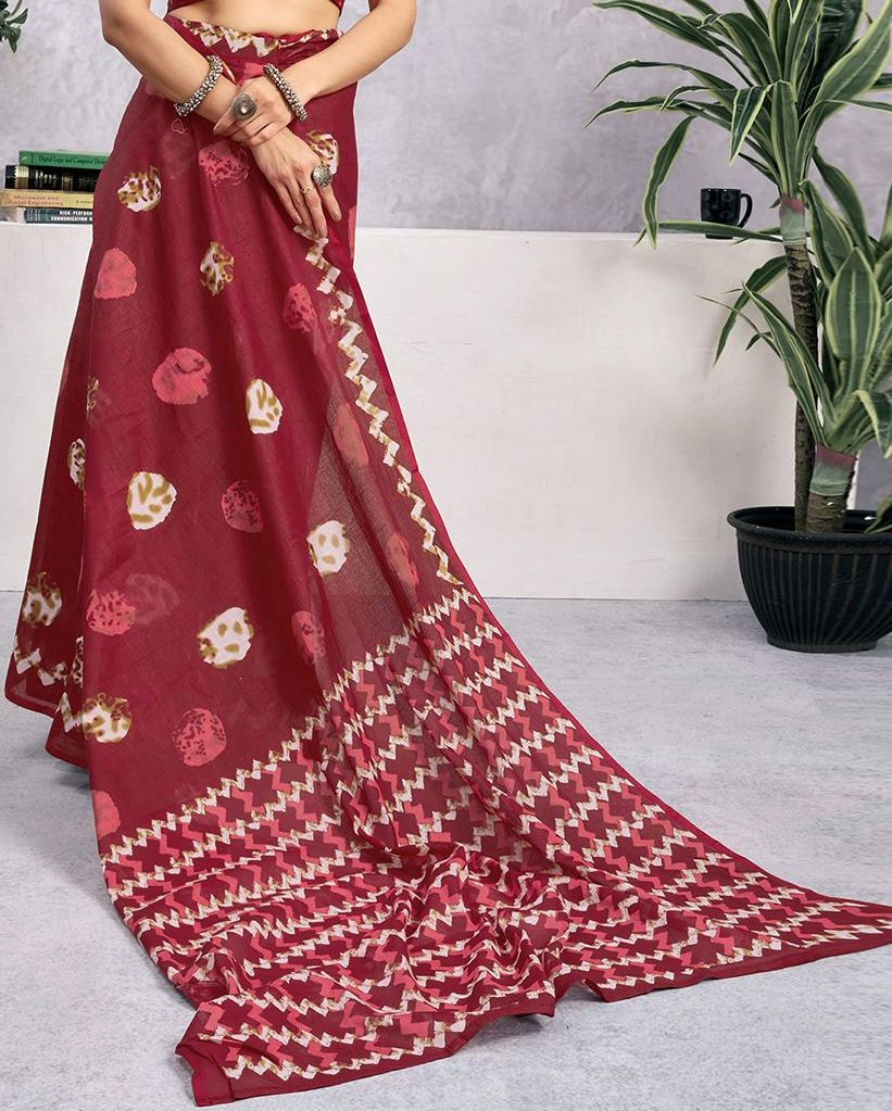 Buy Satrani Printed Pure Cotton Ready To Wear Saree - Sarees for Women ...