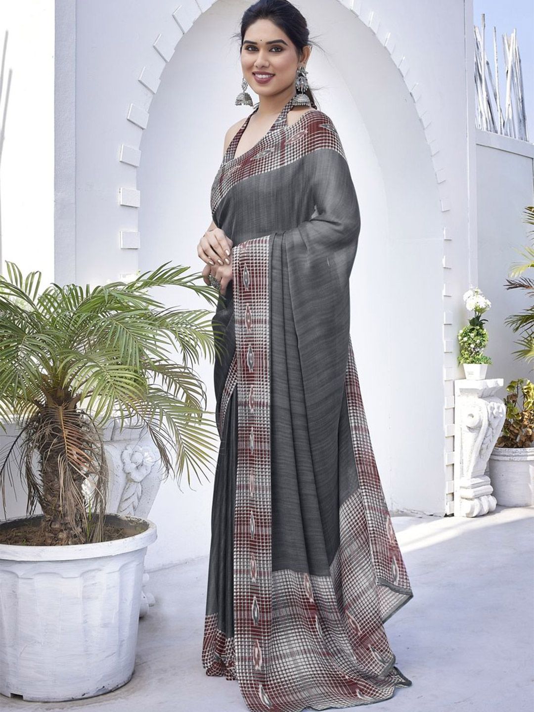 Buy KALINI Printed Border Daily Saree - Sarees for Women 33660594 | Myntra