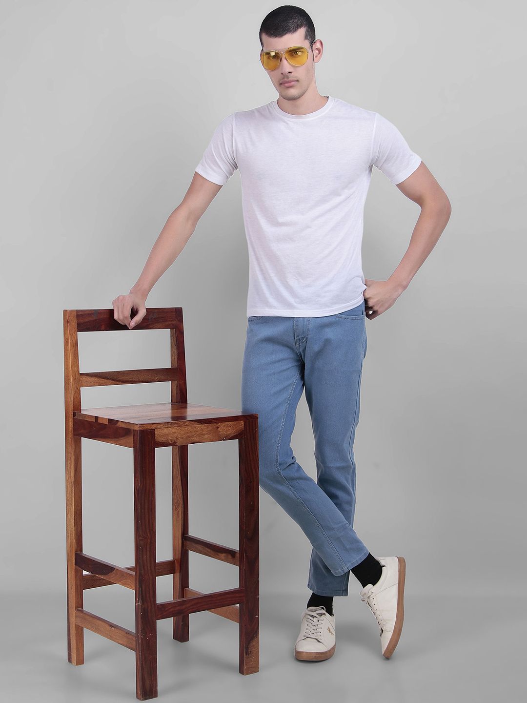 Buy ANGERHOOD Men Slim Fit Low Rise Cropped Denim Jeans - Jeans for Men ...