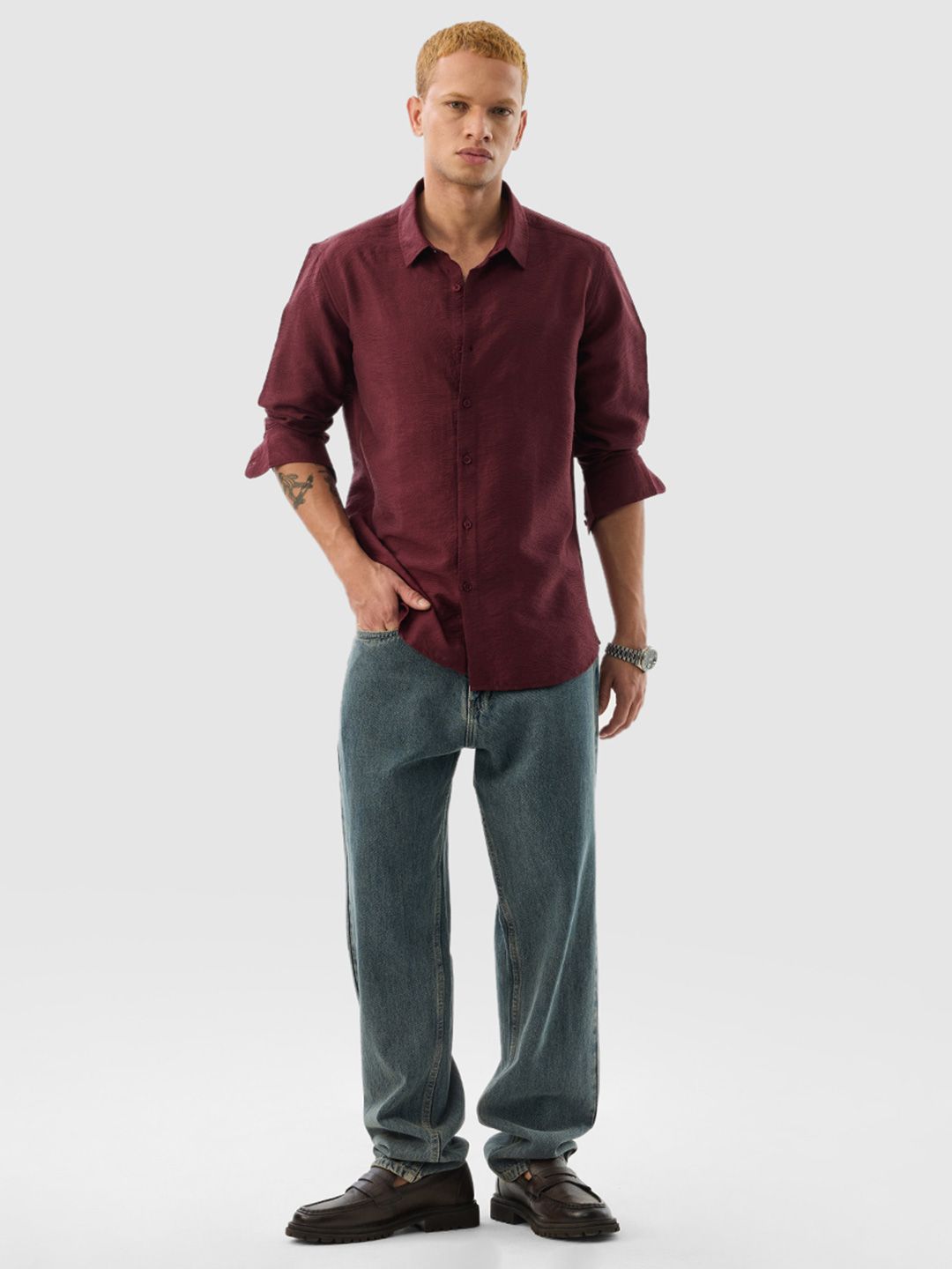 Buy Snitch Men Classic Slim Fit Casual Shirt - Shirts for Men 33626266 ...