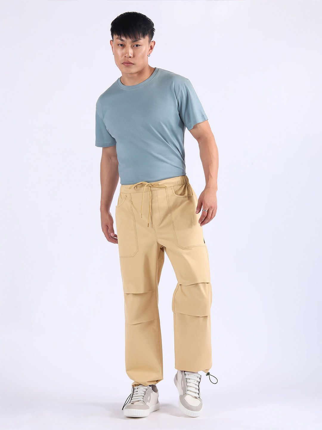 Buy Beyoung Men Elasticated Cargo Trousers - Trousers for Men 33704343 ...