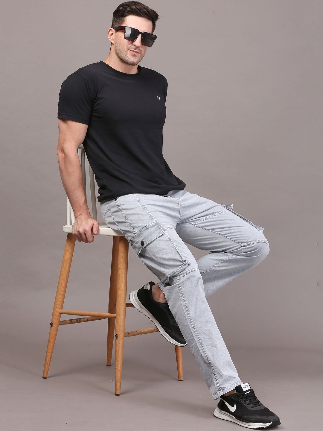 Buy COY Men Comfort Relaxed Fit Mid Rise Mildly Distressed Heavy Fade ...