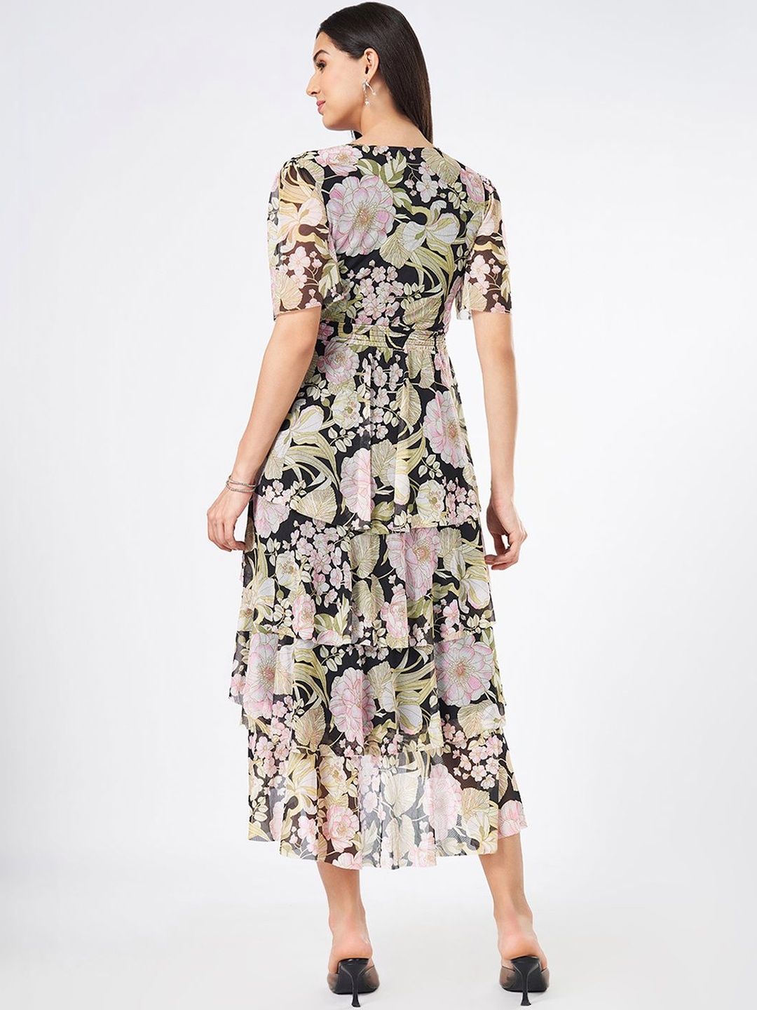 Buy Honey By Pantaloons Floral Print Fit & Flare Midi Dress - Dresses ...