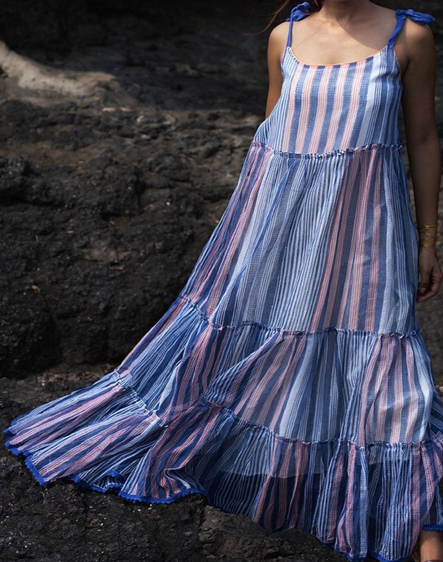 Buy Sonal Kabra Striped Maxi Dress - Dresses for Women 38632610 | Myntra