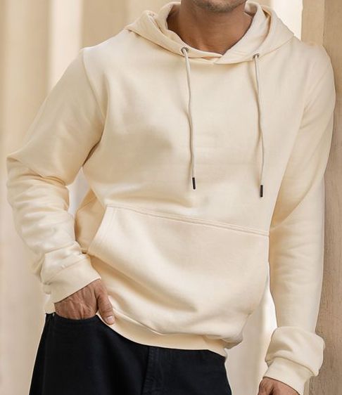 Buy Powerlook Men Light Cream Hoodie Style Sweatshirt - Sweatshirts for ...