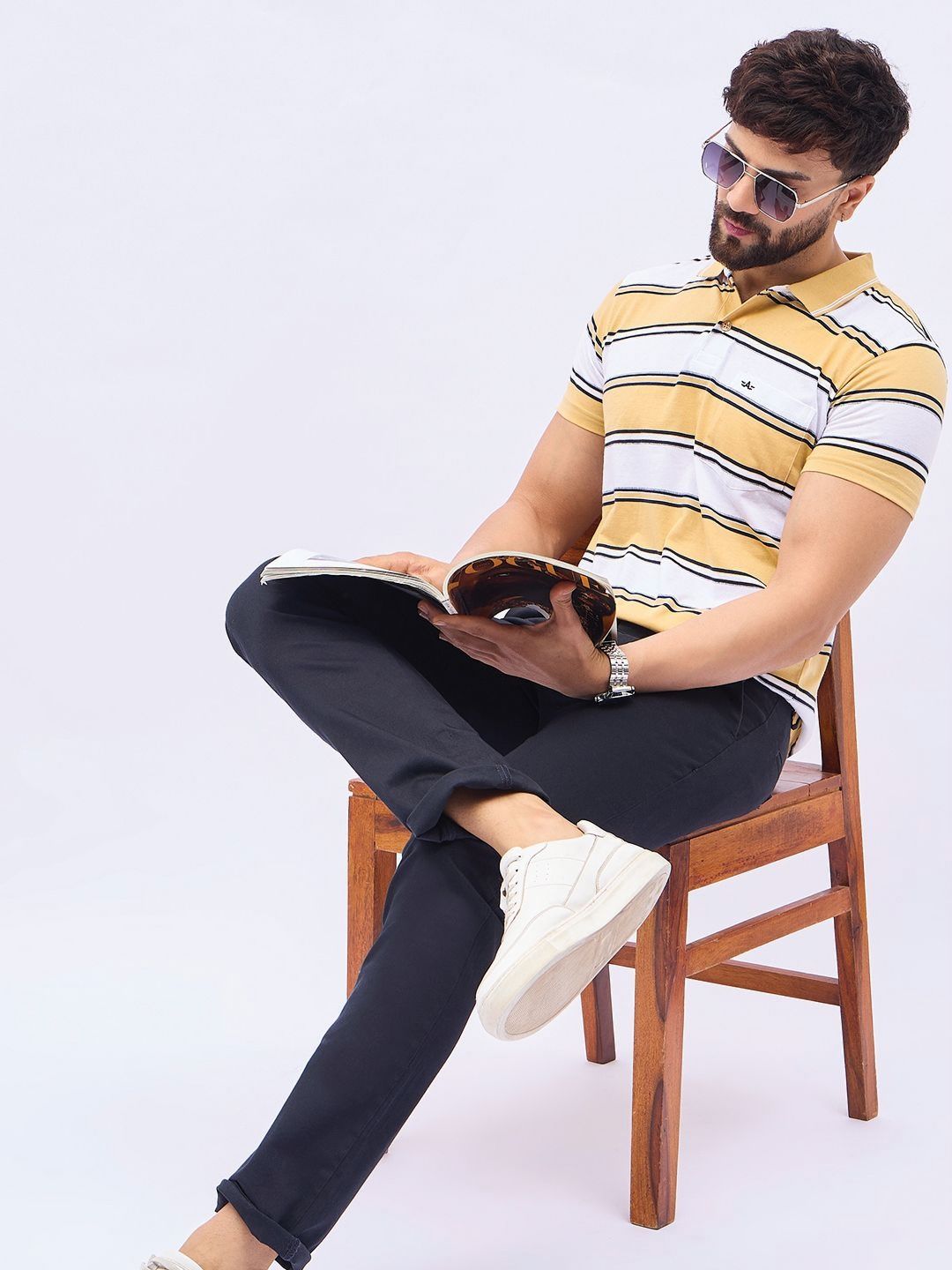 Buy ARRAY Men Brand Logo Printed Polo Collar T Shirt - Tshirts for Men ...