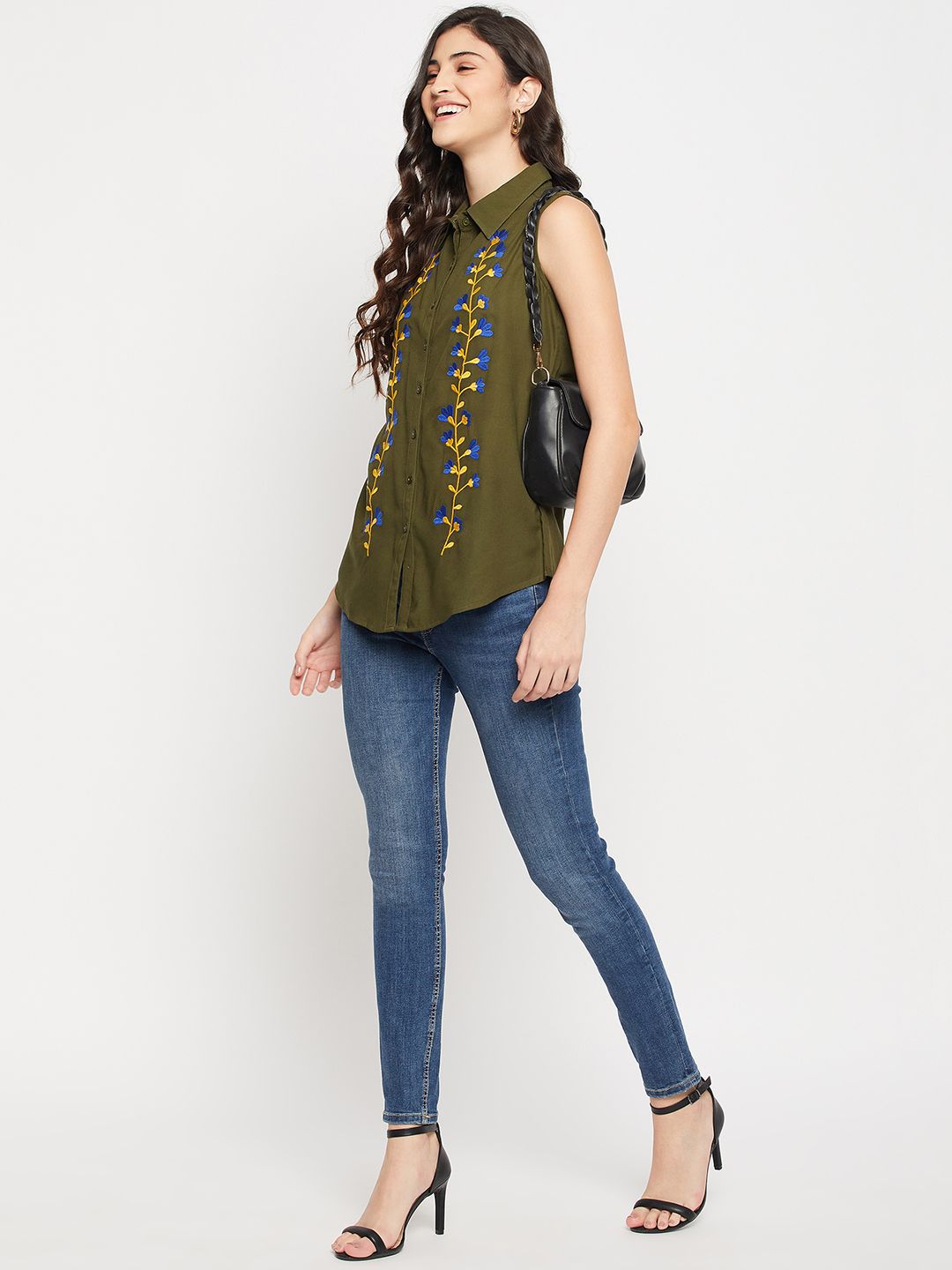 Buy DressBerry Embroidered Shirt Style Top - Tops for Women 32881133 ...