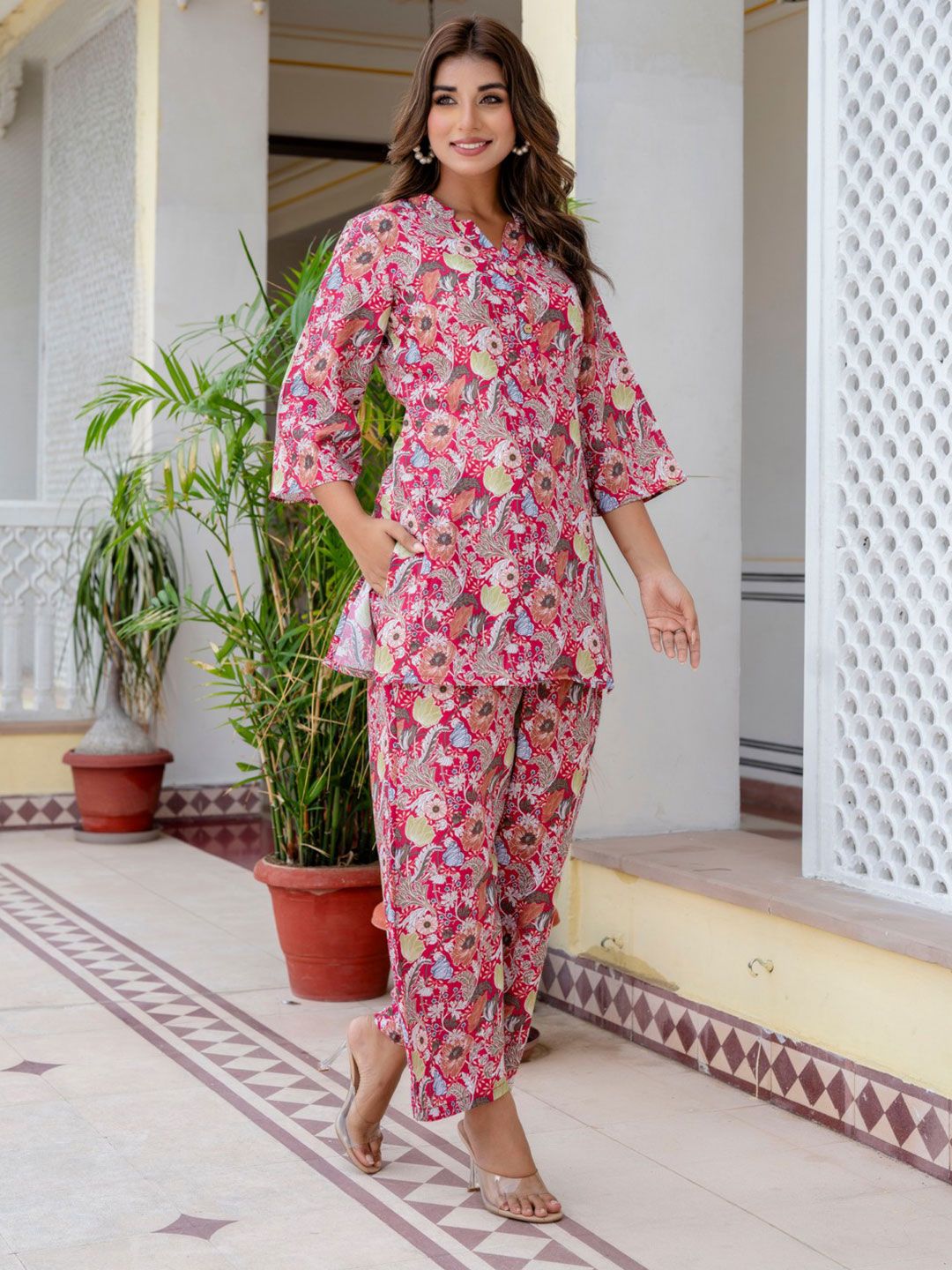 Buy Lookmark Women Floral Printed Regular Kurta With Palazzos - Kurta Sets for Women 32862516 ...