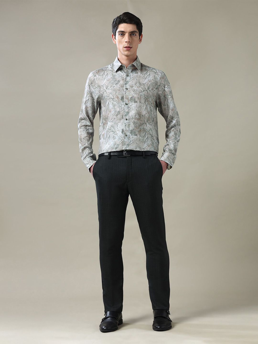 Buy Arrow Men Classic Tailored Fit Floral Opaque Printed Formal Shirt ...