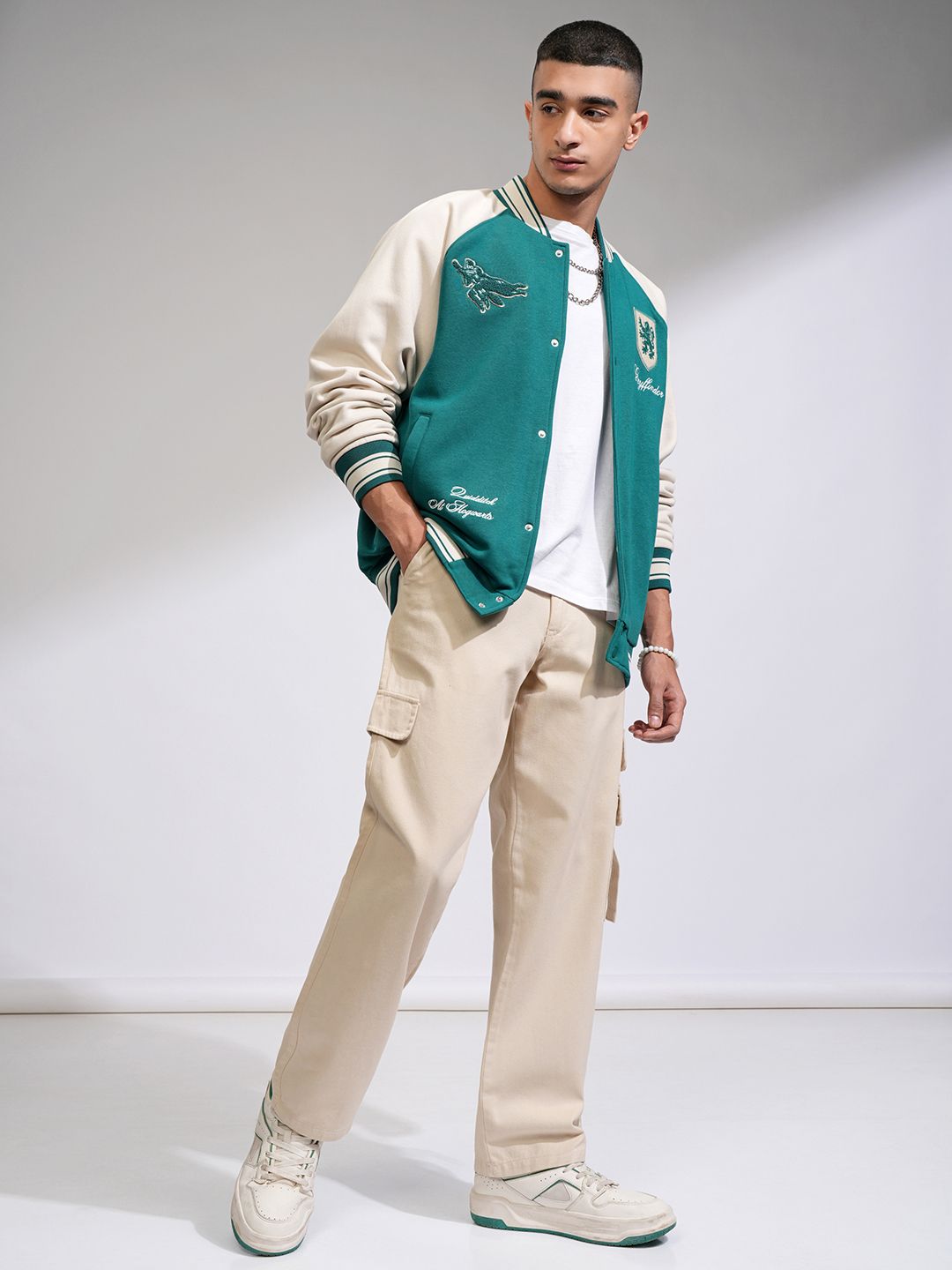 Buy HIGHLANDER Warner Bros Harry Potter Men Oversized Varsity Jacket ...