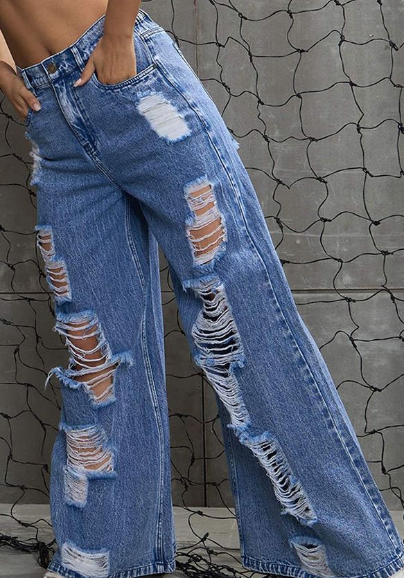 Buy SASSAFRAS Women Comfort High Rise Ripped Jeans - Jeans for Women ...