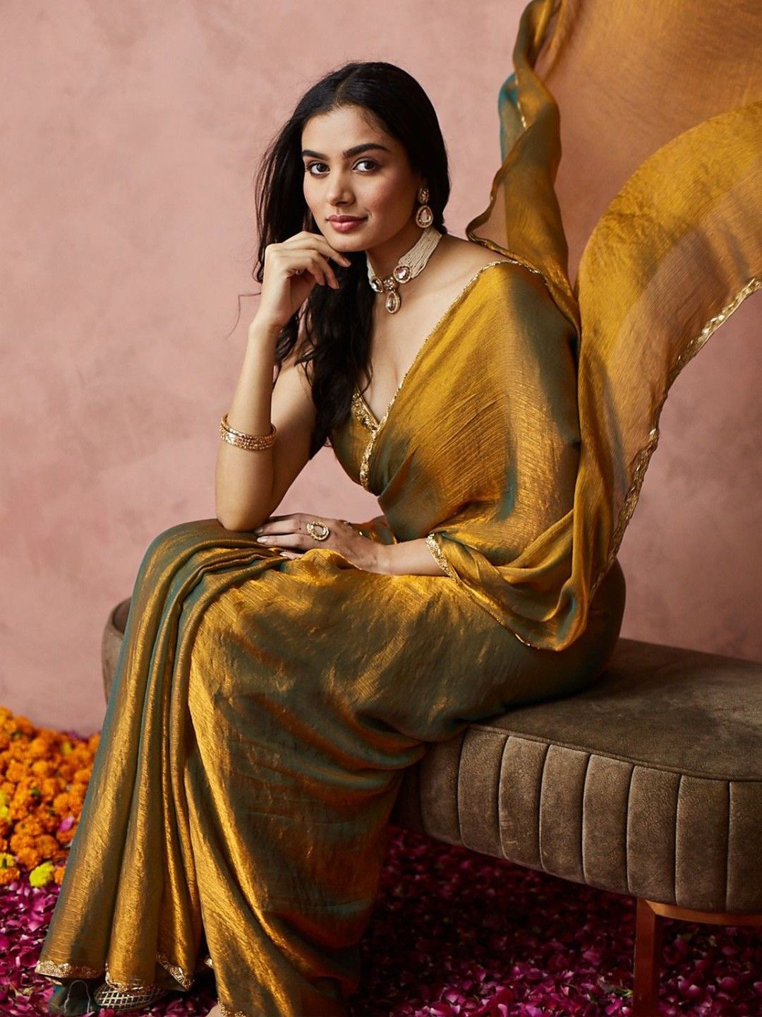 Buy Mitera Satin Solid Saree - Sarees for Women 32703600 | Myntra