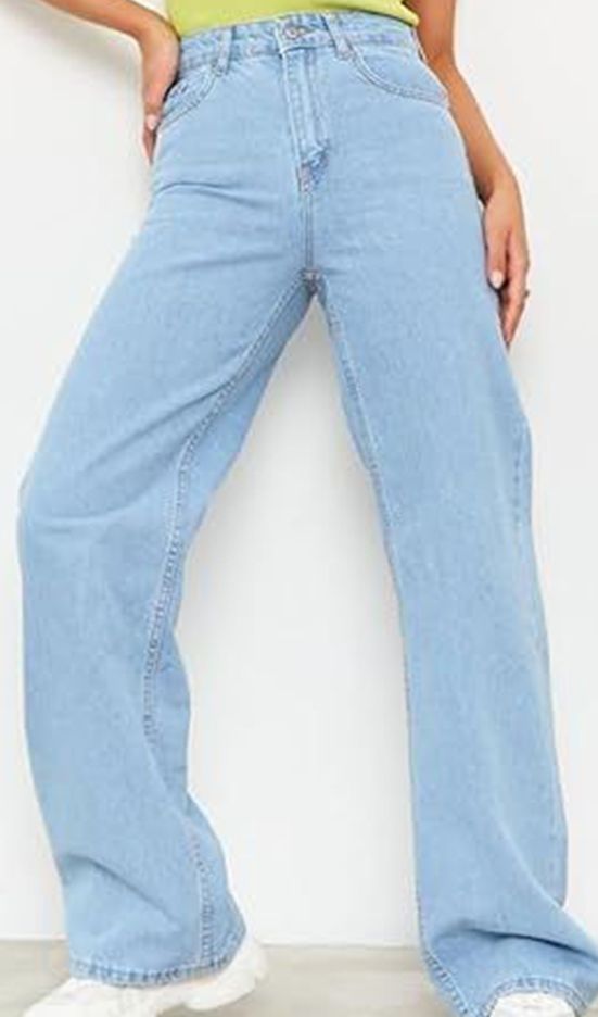 Buy RIVI Women Jean Straight Fit High Rise Stretchable Jeans - Jeans ...