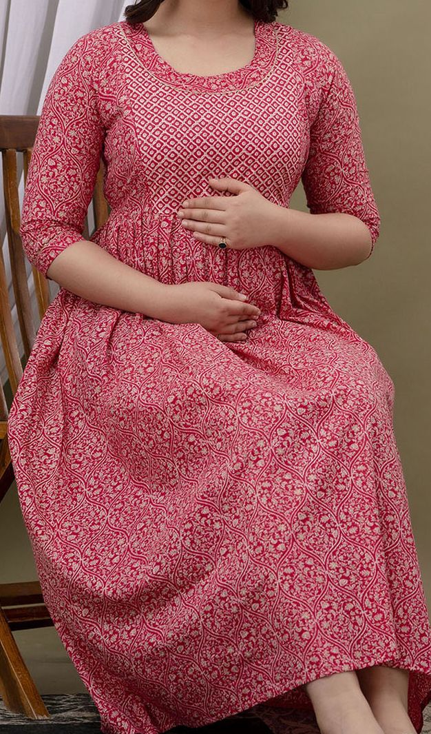 Buy UrbanRang Floral Print Maternity Maxi Dress - Dresses for Women ...