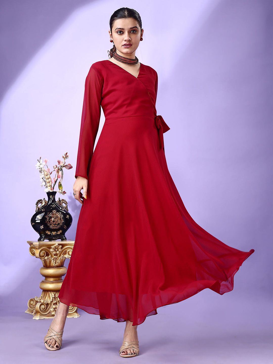 Buy Fashion2wear Georgette Maxi Dress - Dresses for Women 32461493 | Myntra