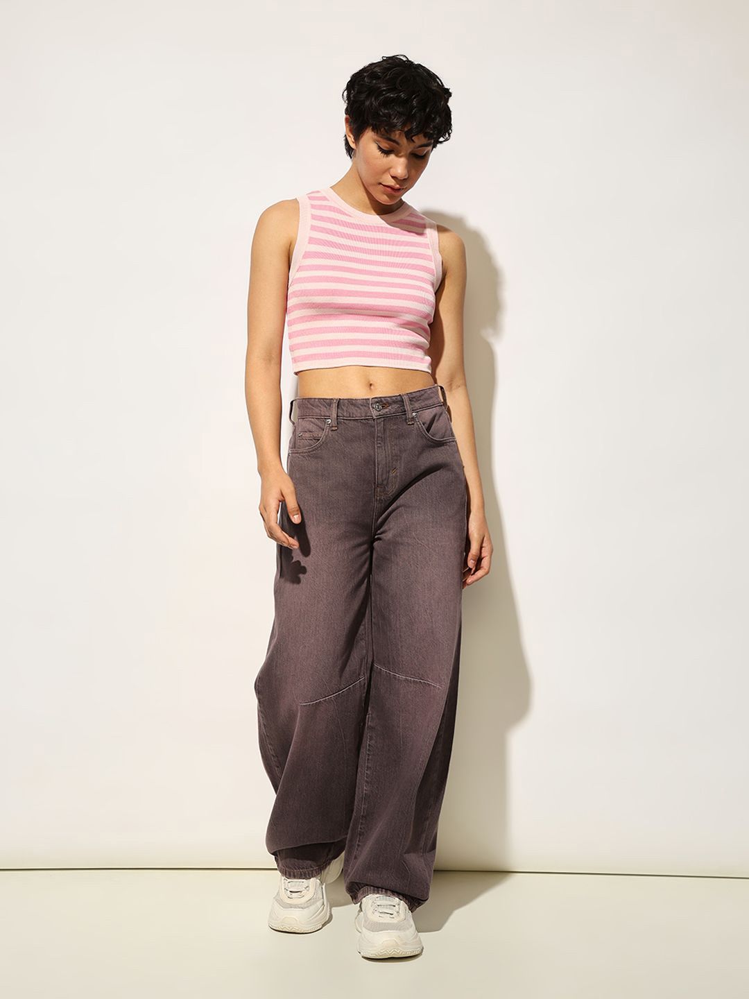 Buy ONLY Striped Tank Crop Top - Tops for Women 32534156 | Myntra