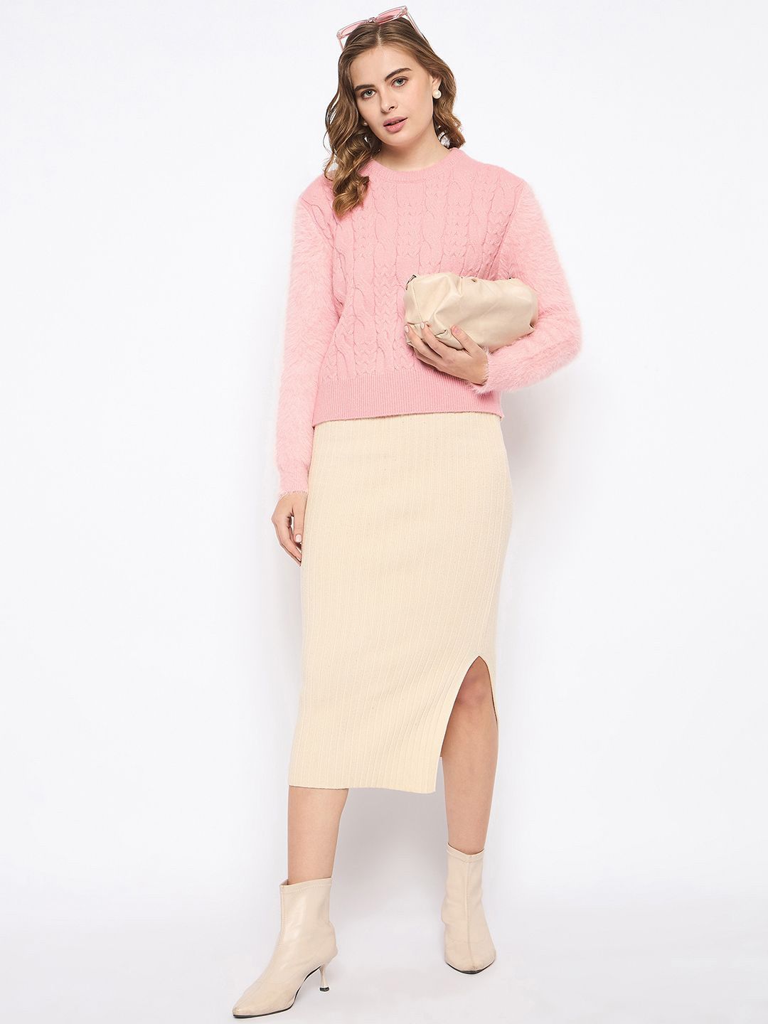 Buy Madame Women Cable Knit Pullover - Sweaters for Women 32195001 | Myntra