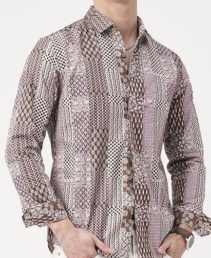 Buy VASTRADO Men Classic Slim Fit Cutaway Collar Abstract Printed ...