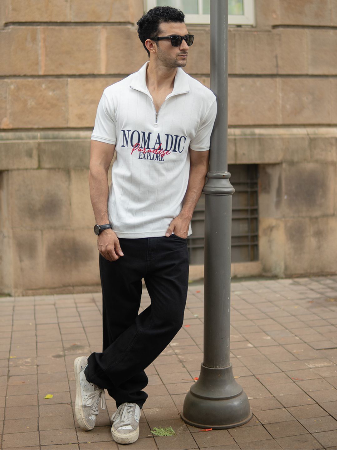 Buy Powerlook Typography Printed Drop Shoulder Sleeves Pure Cotton ...
