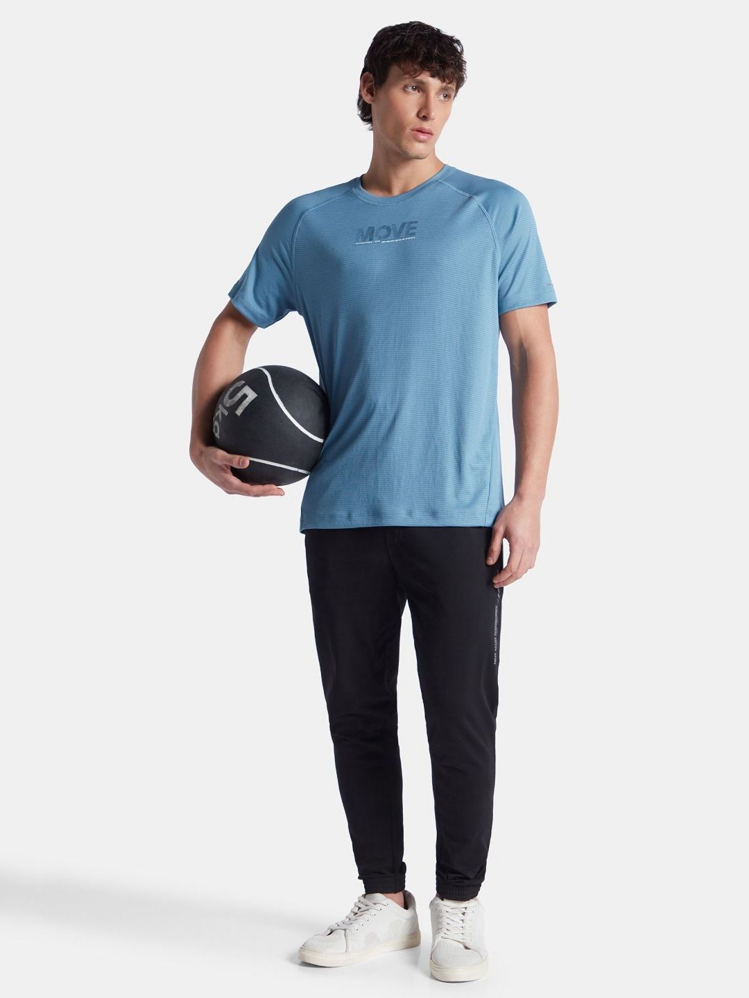Buy Jockey Lightweight Microfiber Active Wear Half Sleeve Tshirt With ...