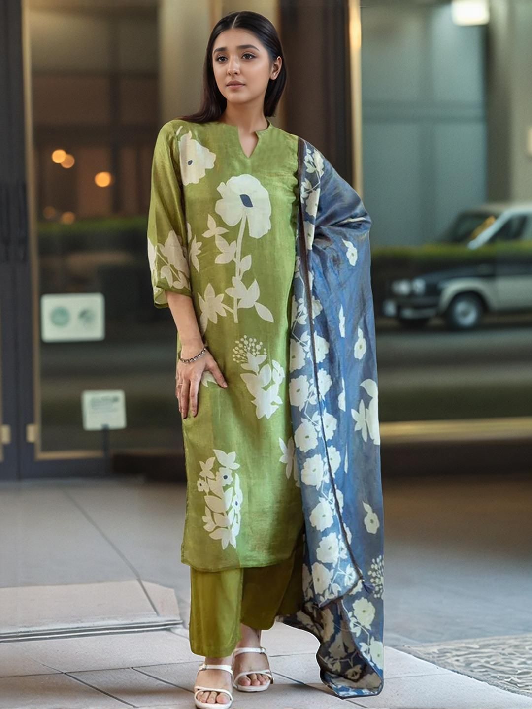 Buy Aaghnya Women Printed Viscose Rayon Kurta Sets - Kurta Sets for ...