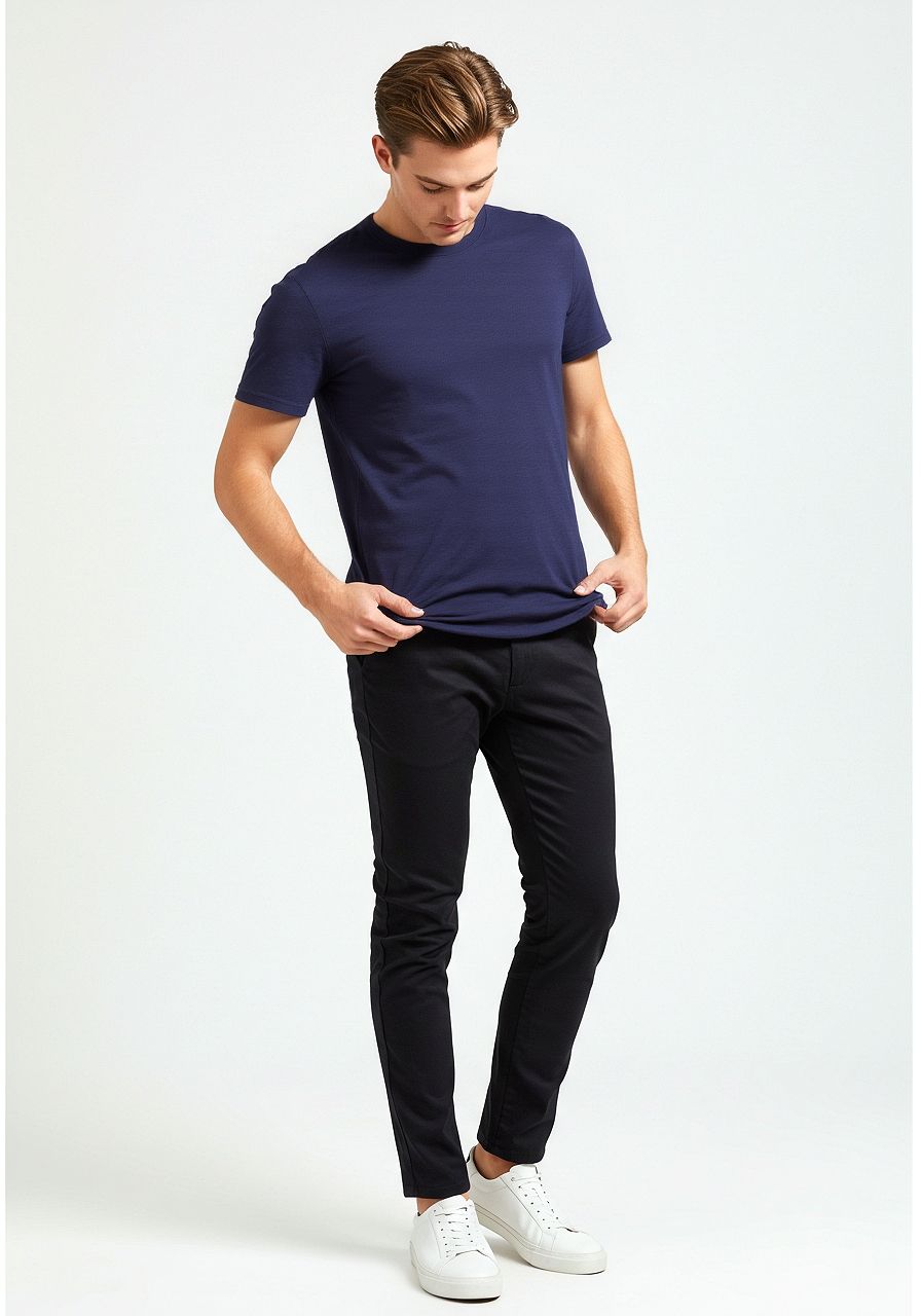 Buy Elevated Basics Solid Regular Fit T Shirt - Tshirts for Men ...