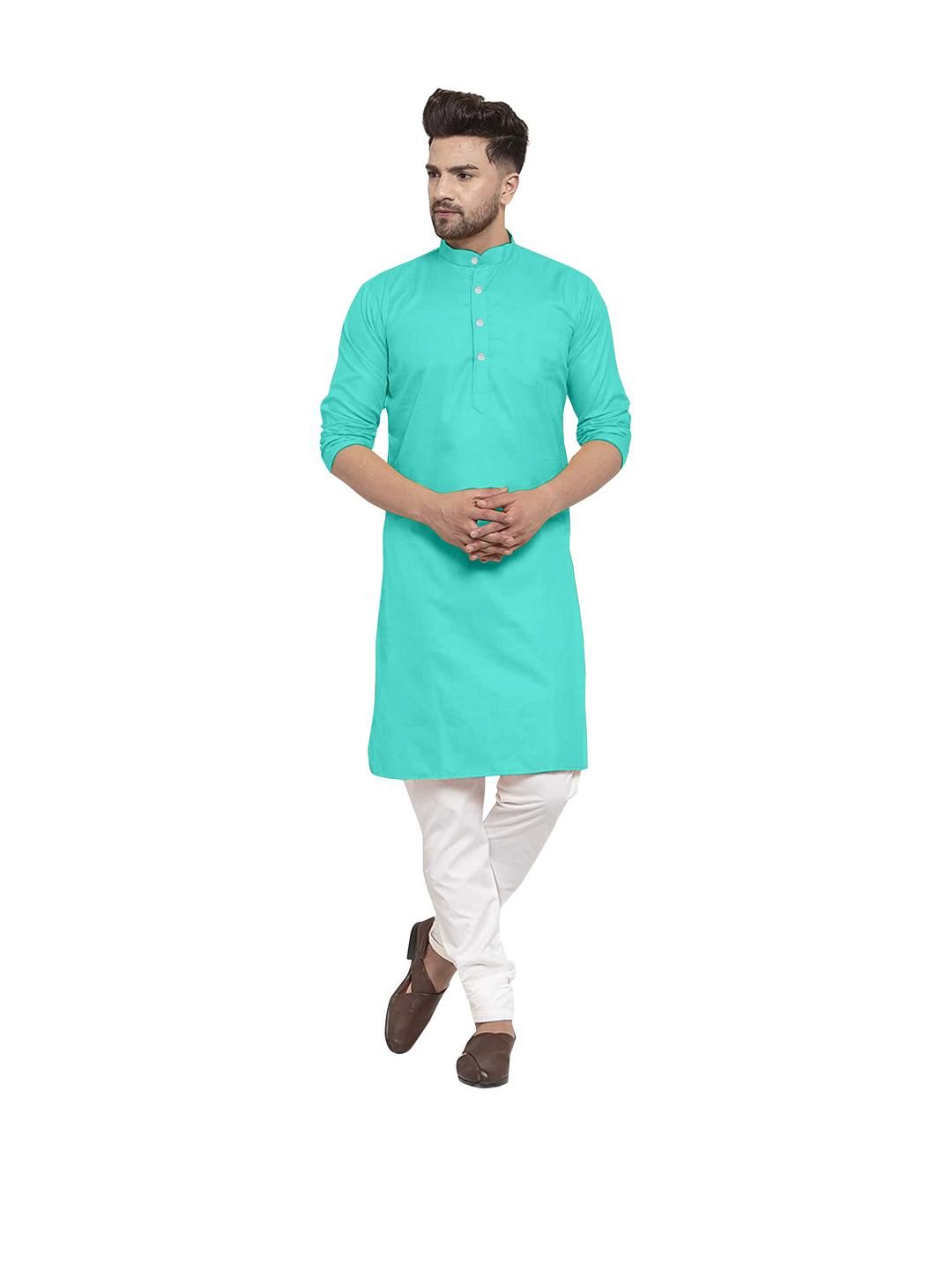 Buy VS MALL Men Green Kurtas - Kurtas for Men 35056086 | Myntra