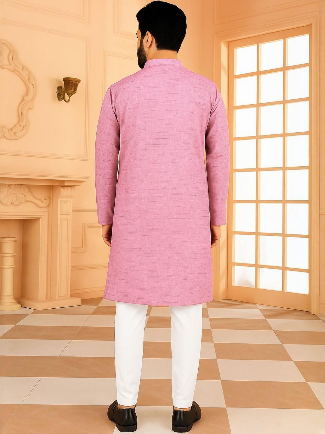 Buy JASHNA Woven Design Cotton Kurtas - Kurtas for Men 35113861 | Myntra