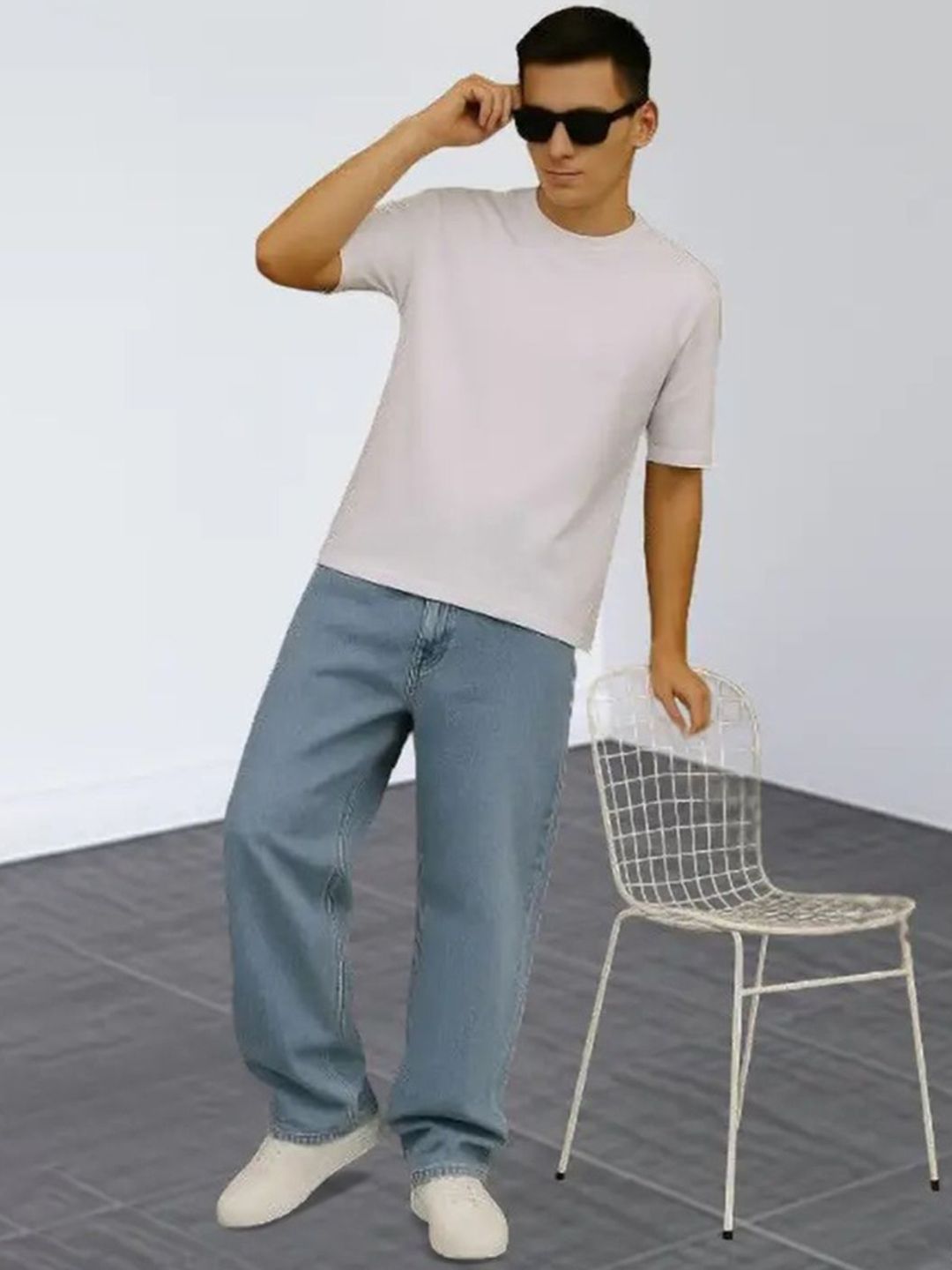 Buy Playfeel Men Jean Mid Rise Low Distress Jeans - Jeans for Men ...