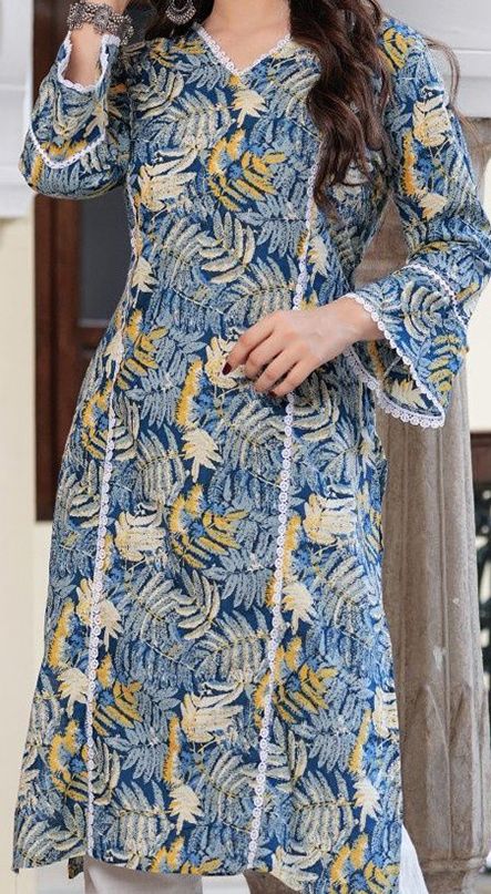 Buy KJFAB Women Paisley Printed Floral Kurta - Kurtas for Women ...