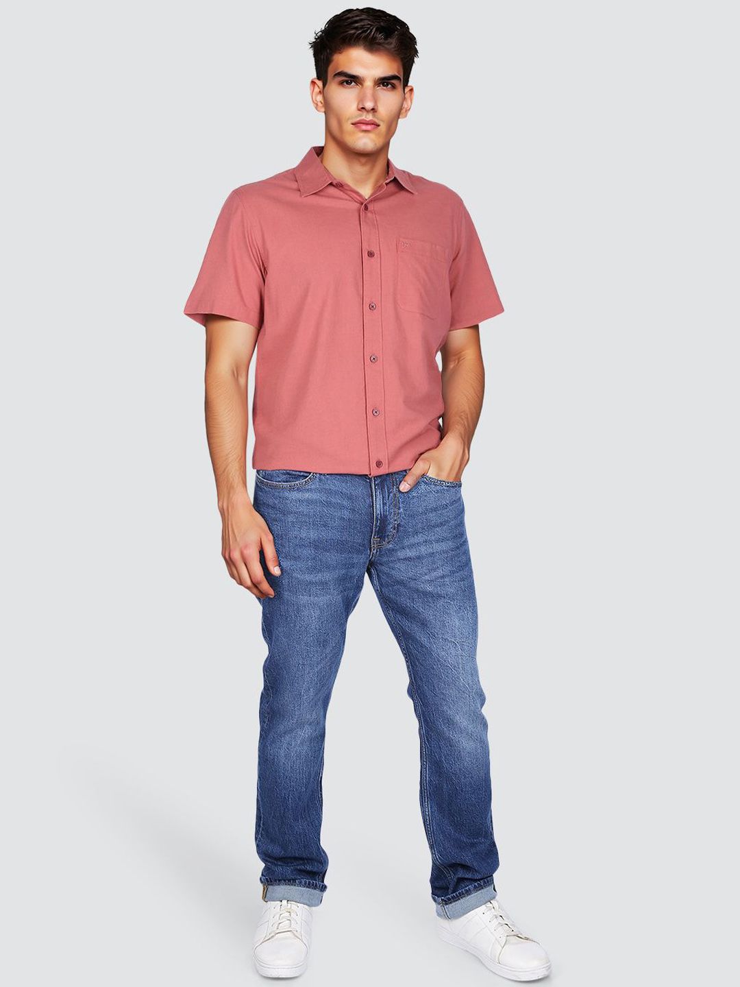 Buy Lee Modern Men Rodeo Straight Fit Mid Rise Light Fade Stretchable ...