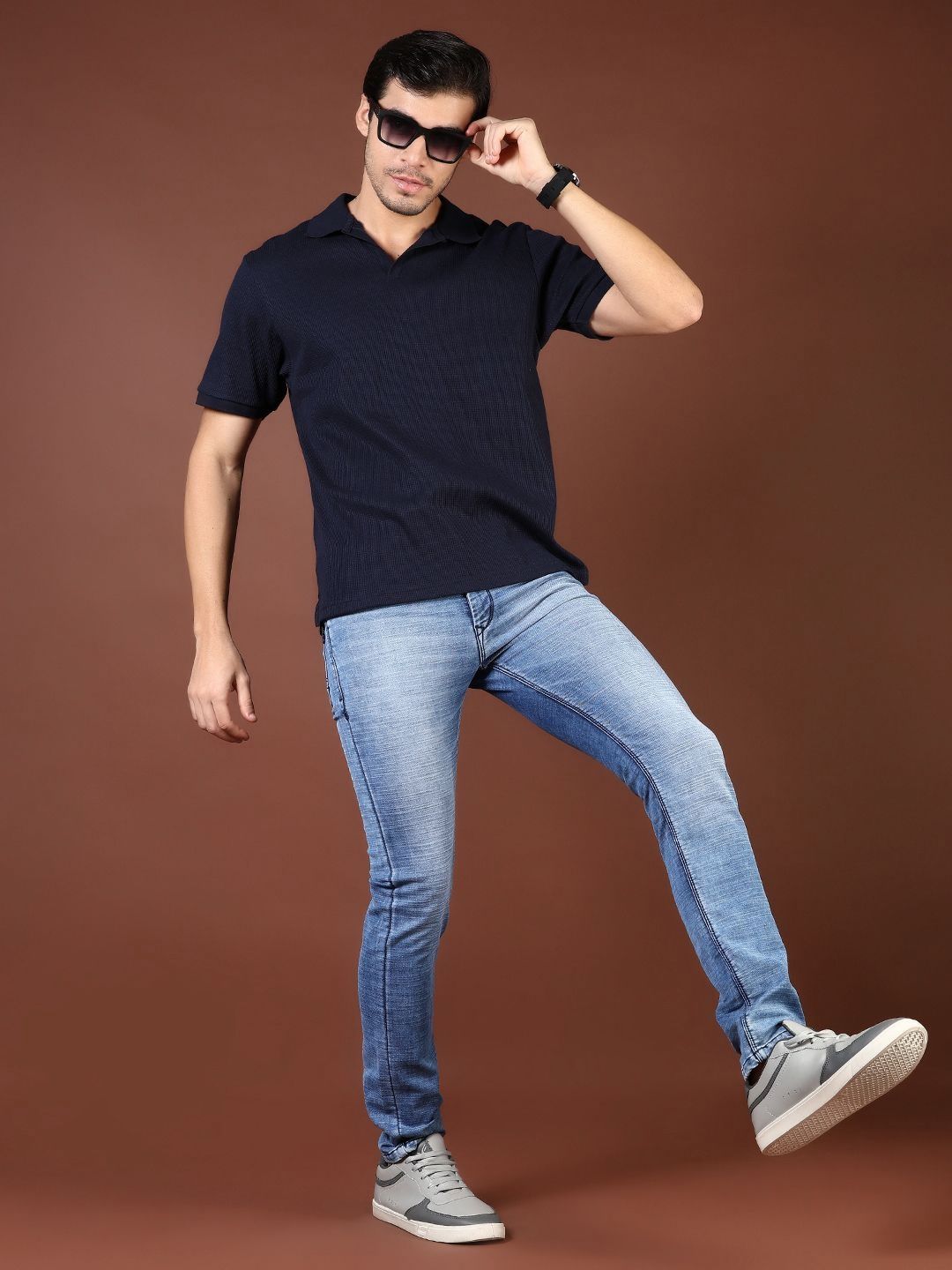 Buy V Mart Men Solid Polo Collar Cotton T Shirt - Tshirts for Men ...