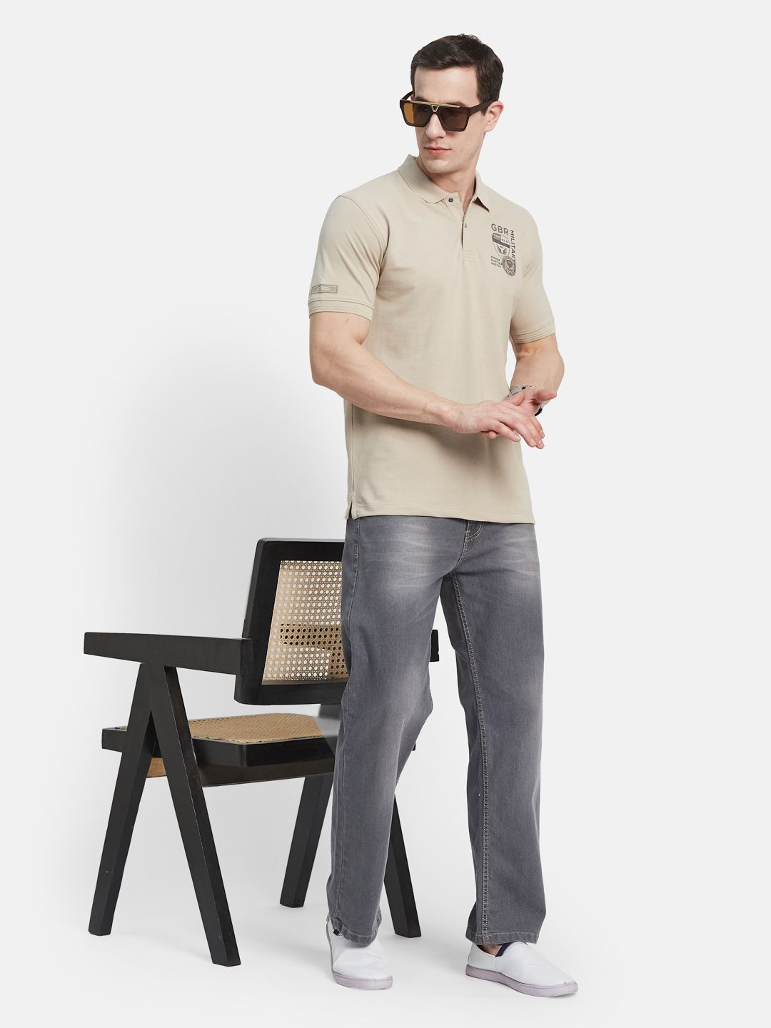 Buy Octave Men Typography Printed Polo Collar Cotton T Shirt - Tshirts ...