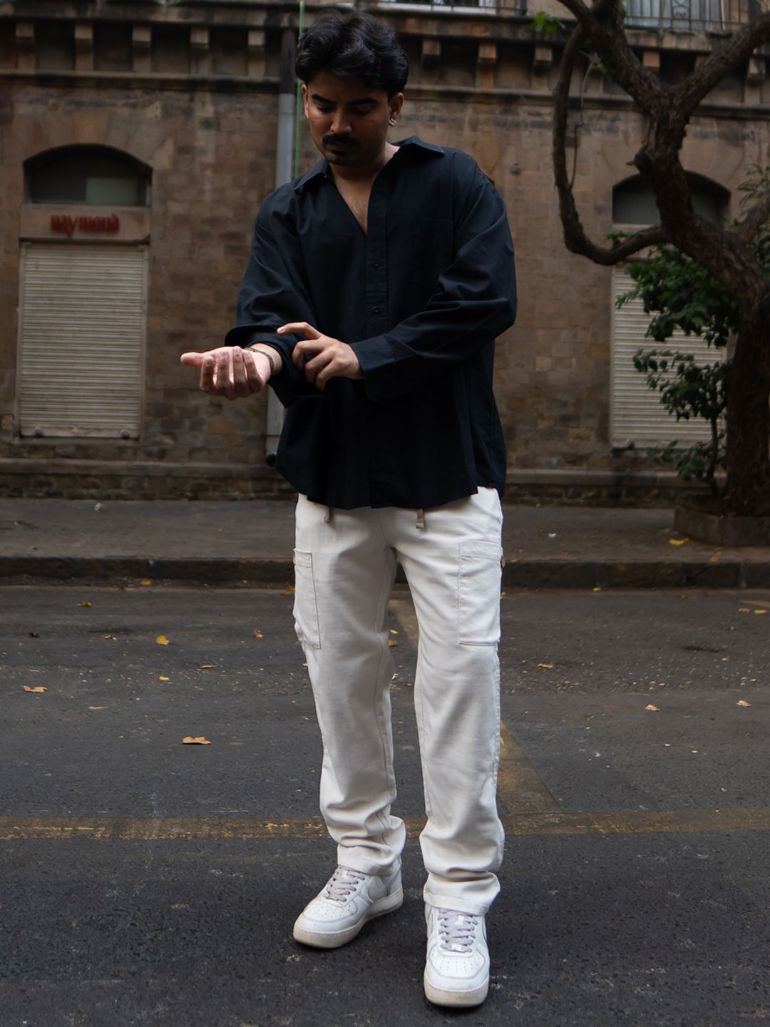 Buy Powerlook Men Cream Cotton Cargo Trouser - Trousers for Men ...