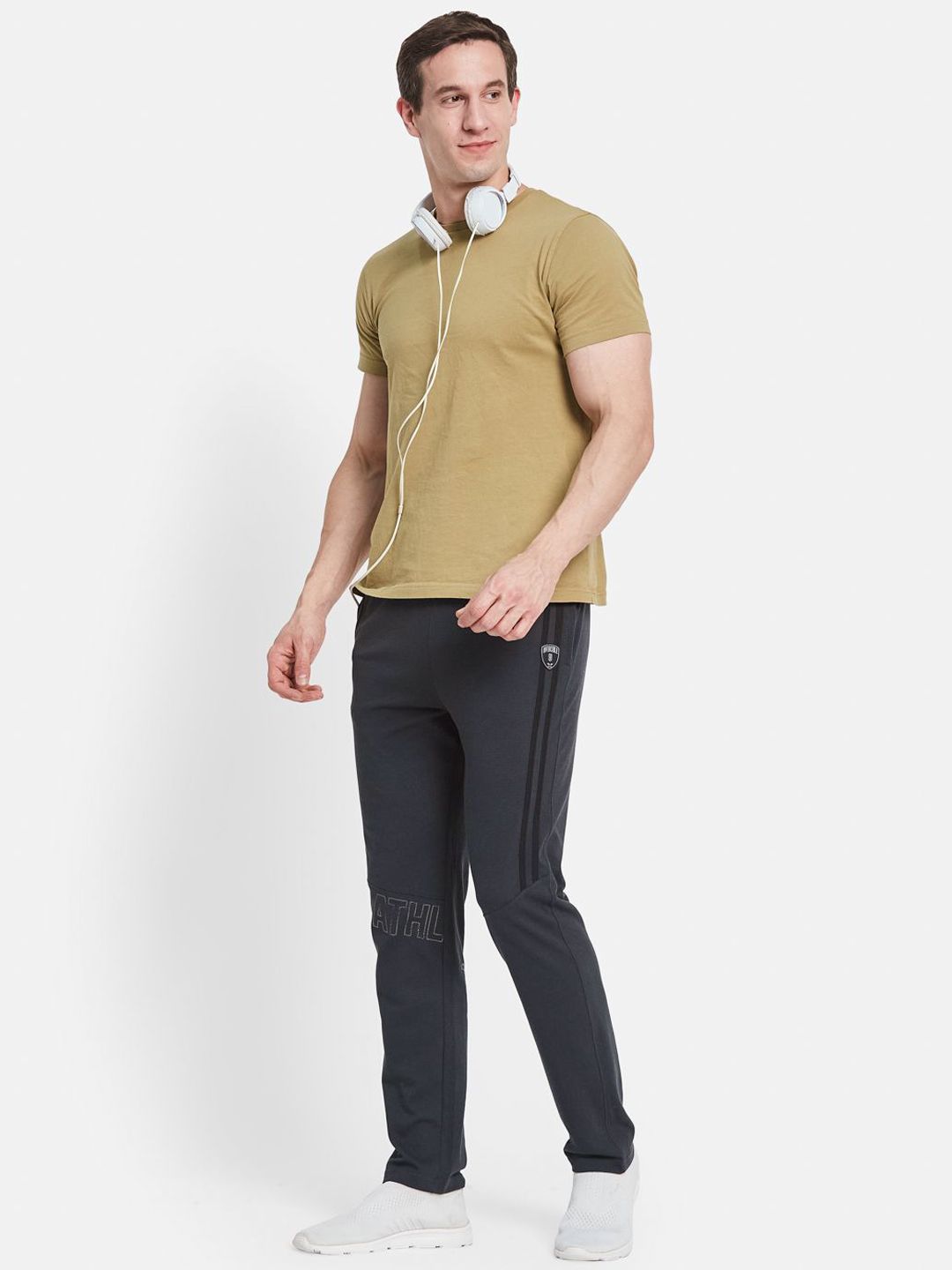 Buy Octave Men Slim Fit Cotton Mid Rise Side Stripes Track Pants ...