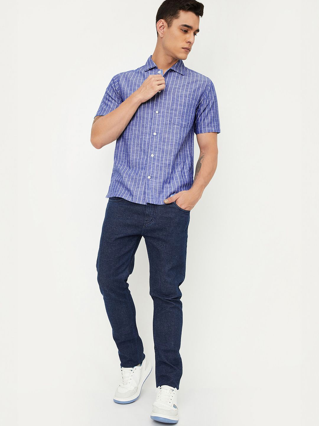 Buy Max Men Opaque Striped Casual Shirt - Shirts for Men 33041380 | Myntra