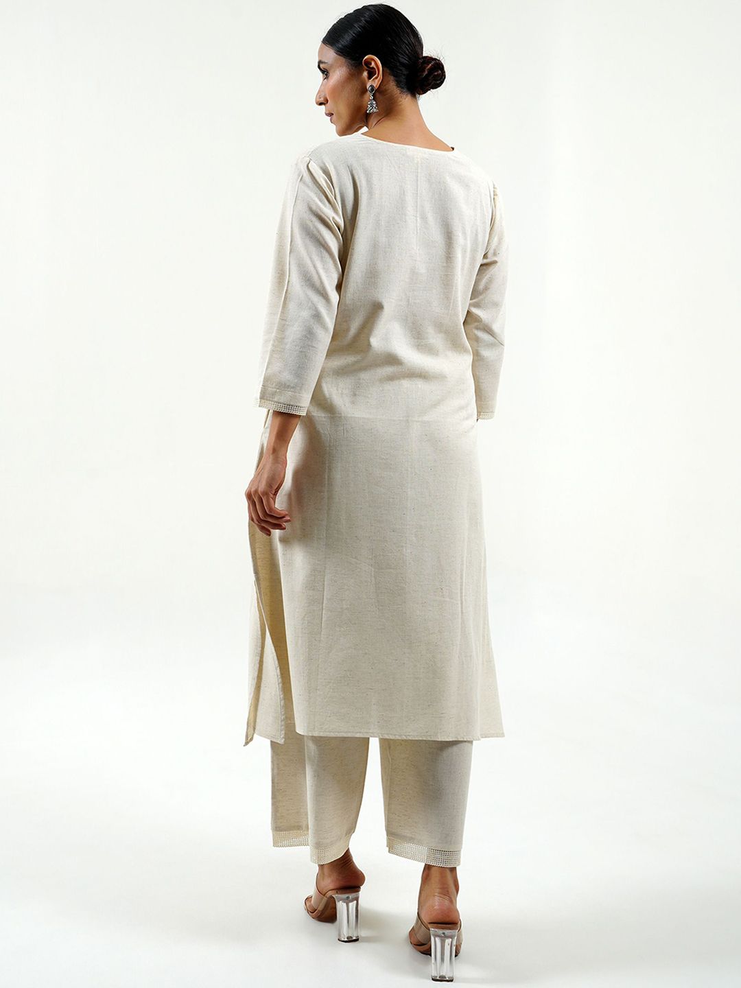 Buy CYAN Women Regular Kurta With Trousers - Kurta Sets for Women ...