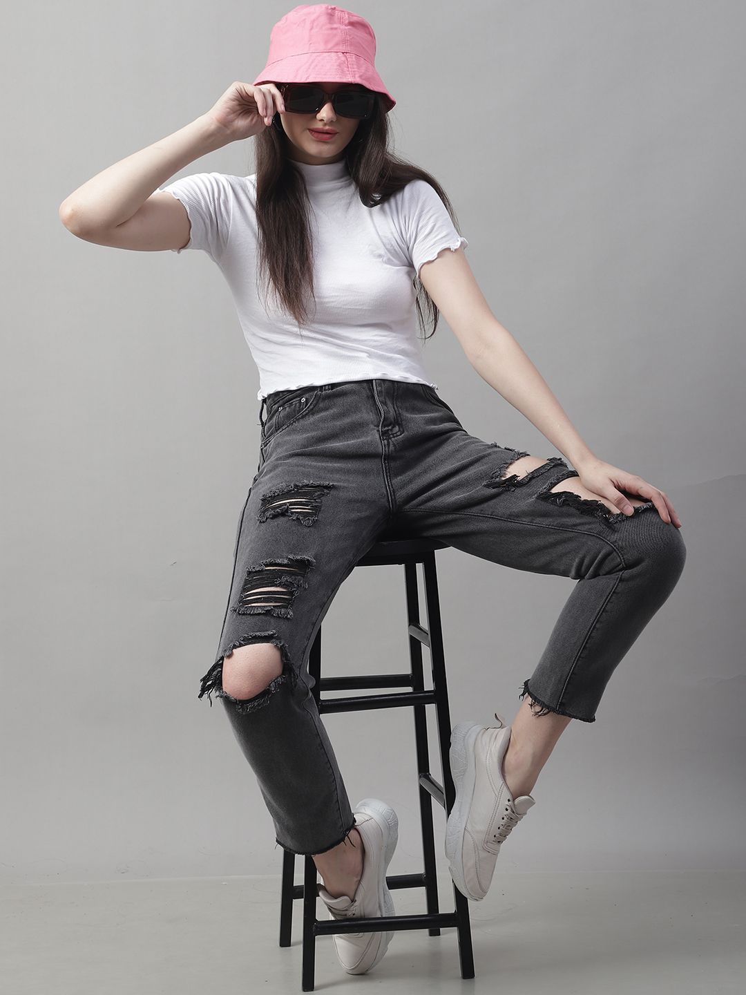 Buy GRACIT Cotton High Low Crop Top - Tops for Women 33118329 | Myntra