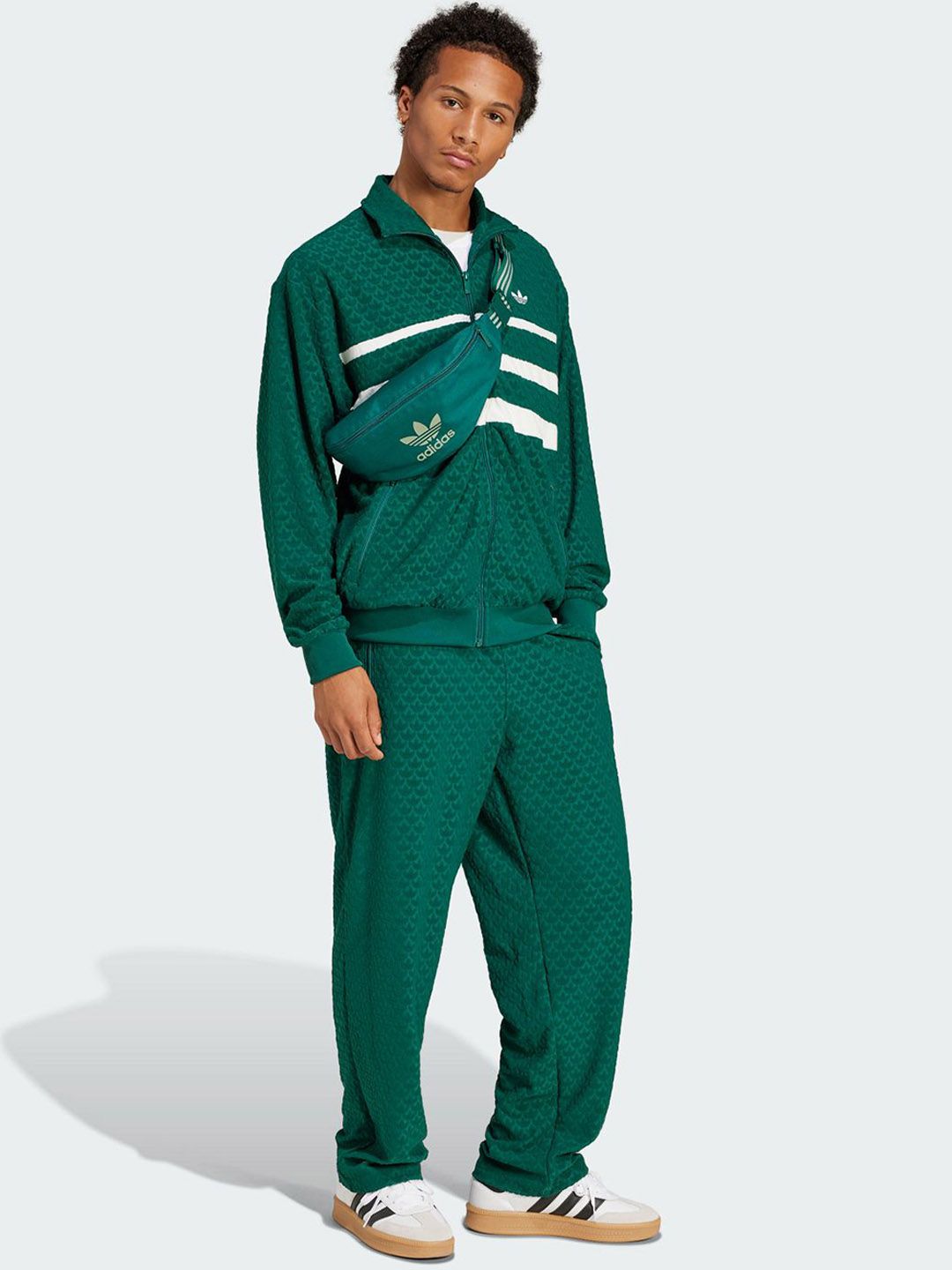 Buy ADIDAS Originals Men Self Design Mid Rise Track Pants - Track Pants ...