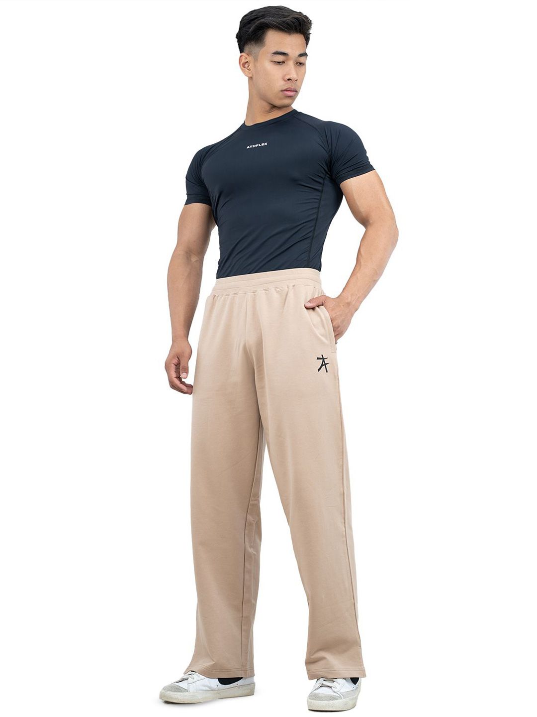 Buy Athflex Men Straight Fit Classic Workout Pants - Track Pants for Men 34115431 | Myntra