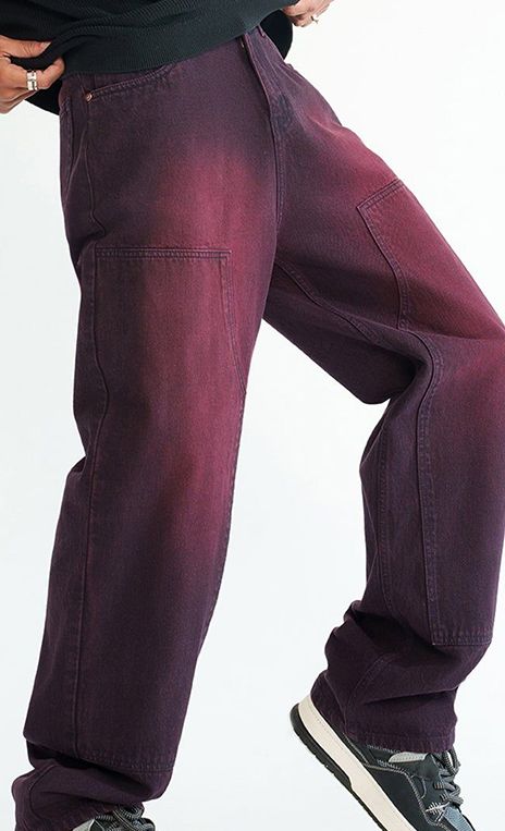 Buy FREAKINS Deep Merlot Men Cotton Baggy Straight Jeans - Jeans for ...