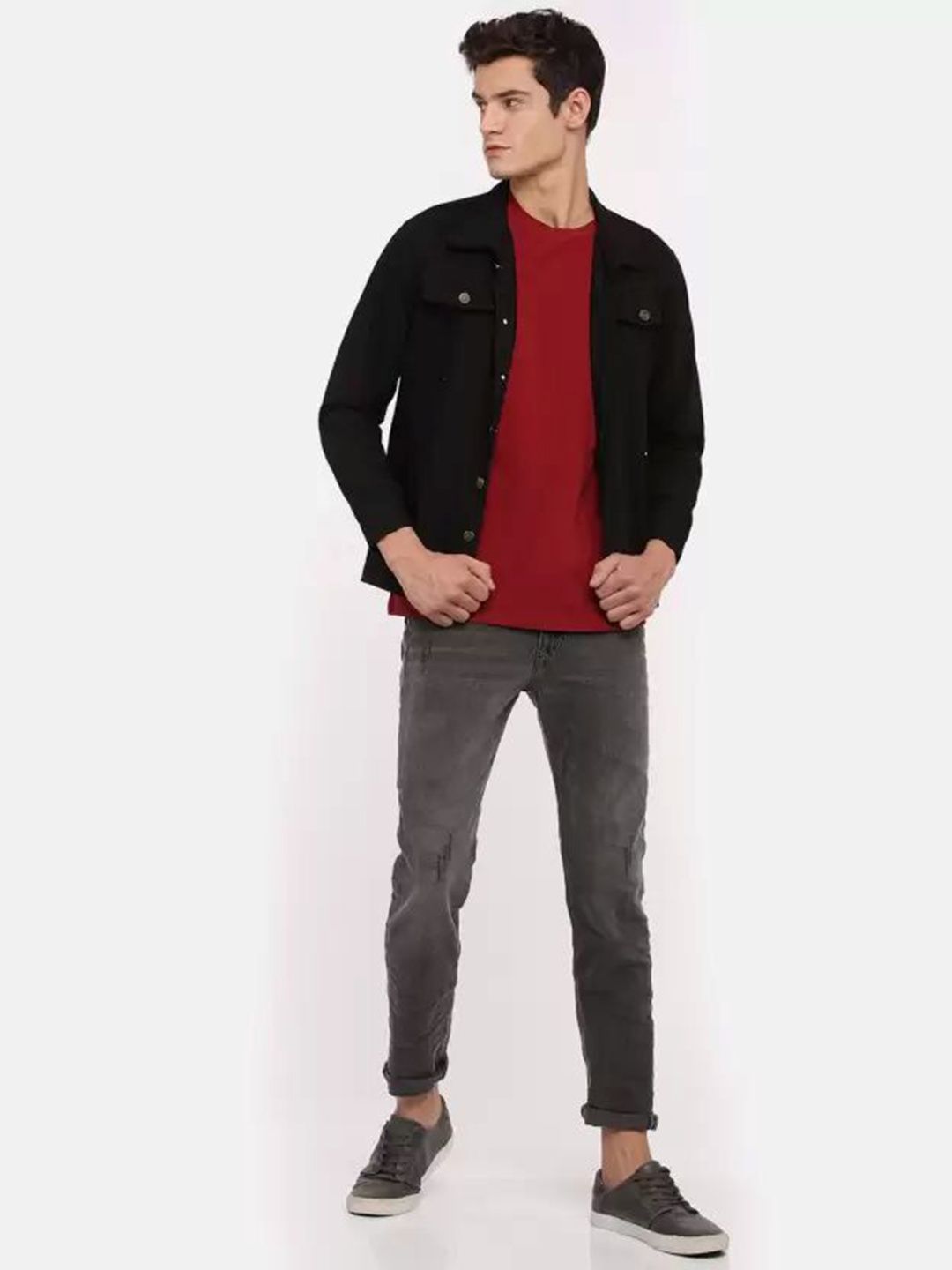 Buy SZN Men Solid Denim Jacket - Jackets for Men 34194690 | Myntra