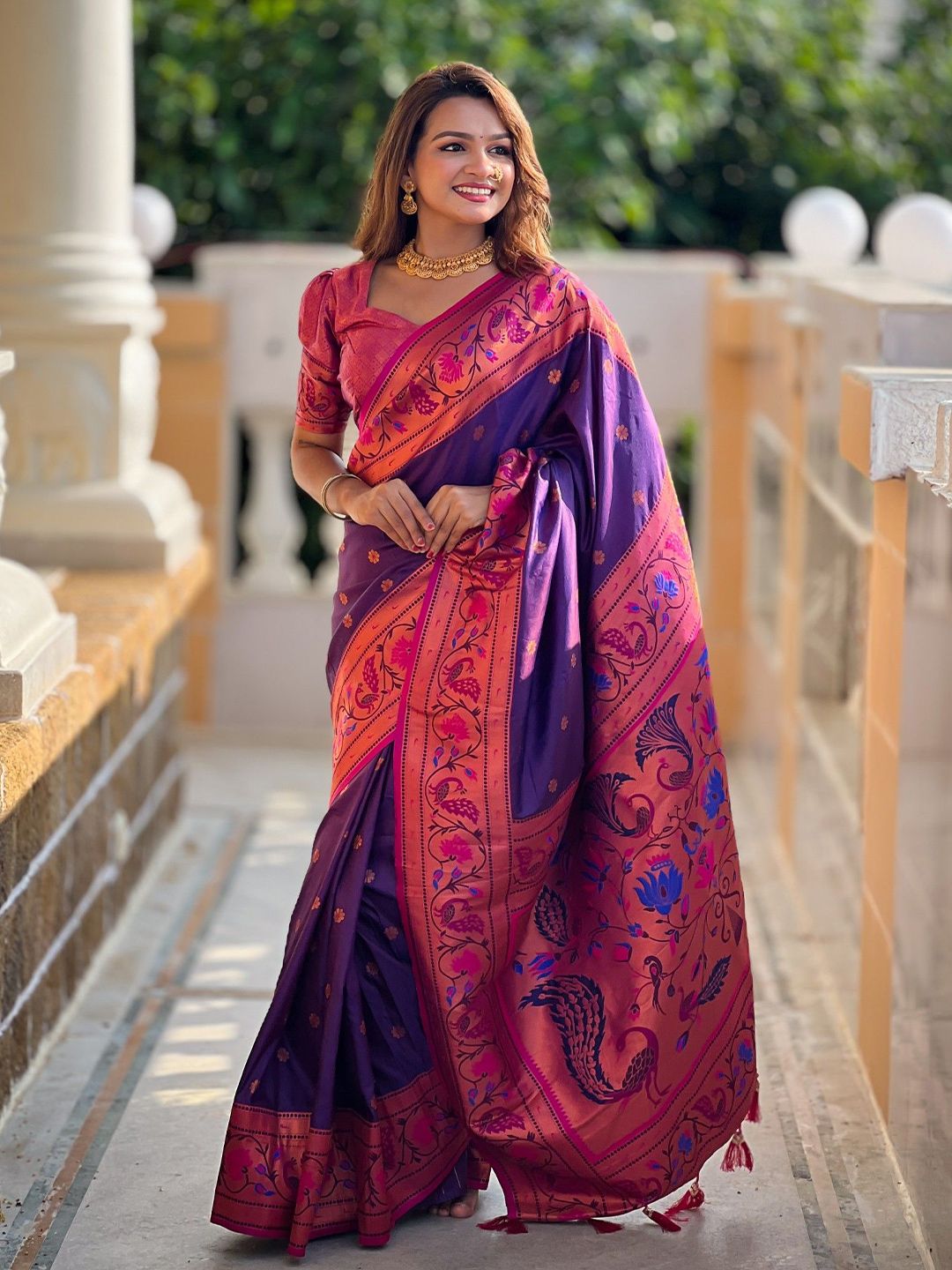 Buy Mitera Woven Design Paithani Saree - Sarees for Women 34245266 | Myntra