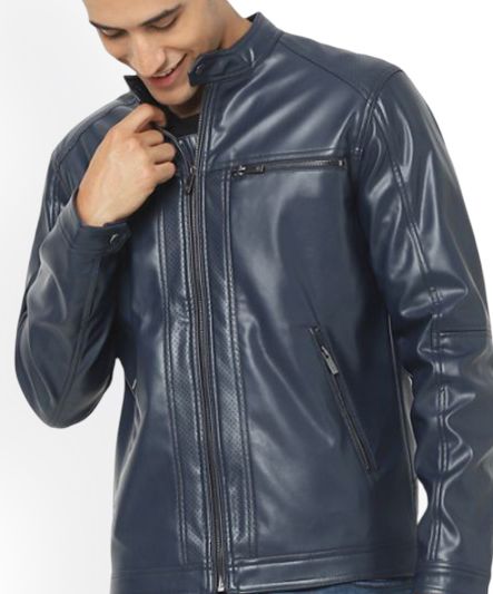 Buy Celio Men Solid Leather Jacket - Jackets for Men 34302566 | Myntra