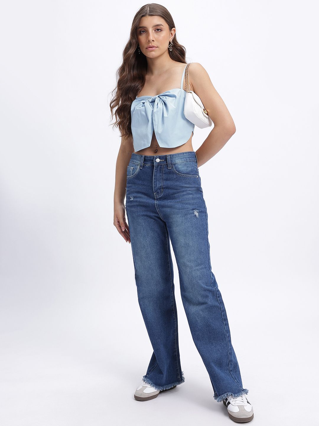 Buy Glitchez Strappy Bow Detail Crop Top - Tops for Women 32528977 | Myntra