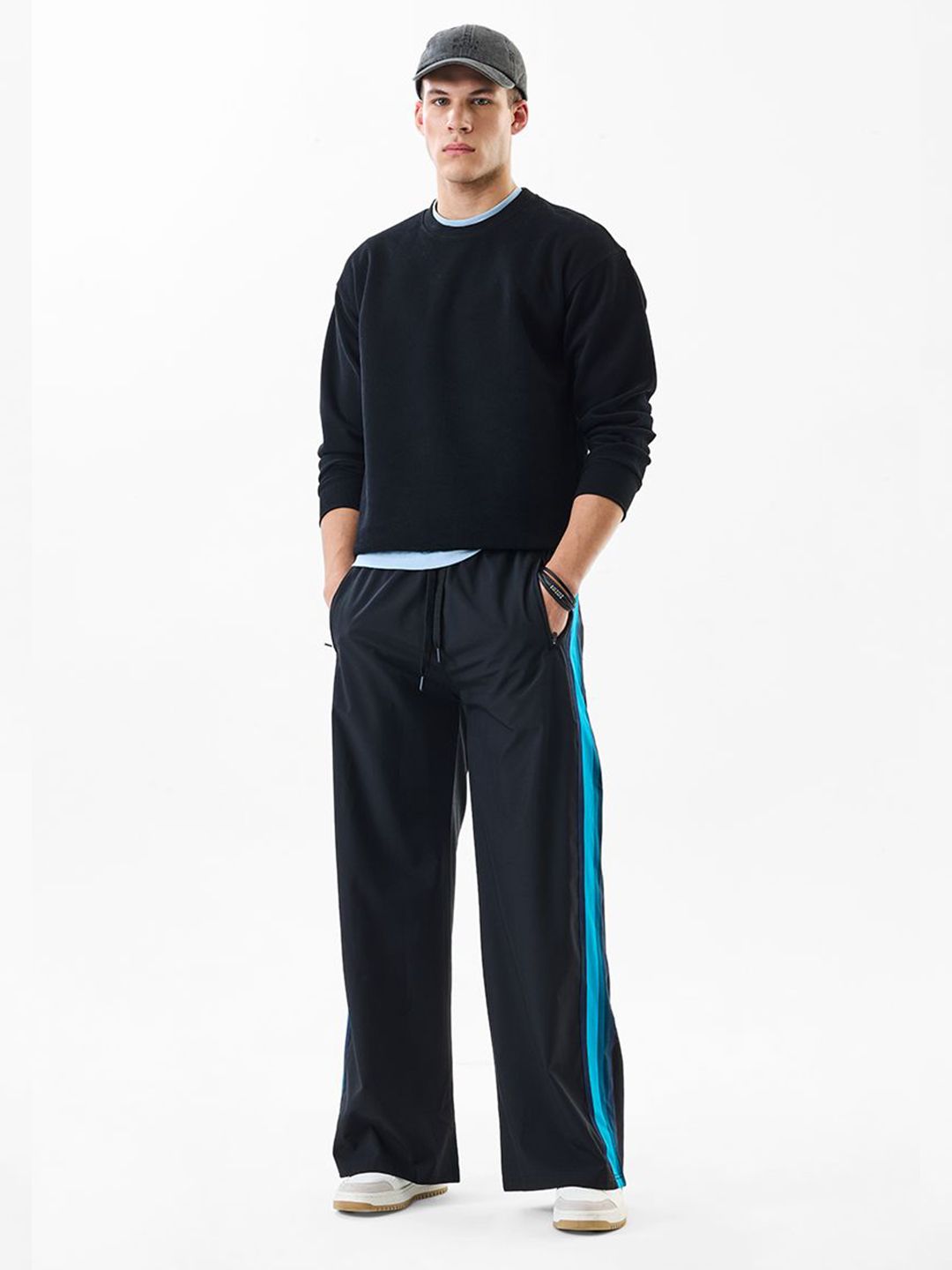 Buy Snitch Men Mid Rise Relaxed Fit Track Pants - Track Pants for Men ...